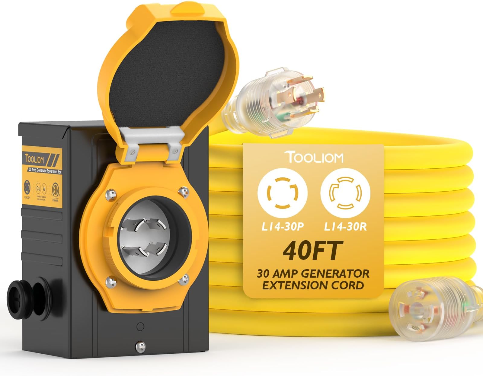 Amazon.com: Champion 25-Foot 30-Amp 250-Volt Generator Power Cord for ...