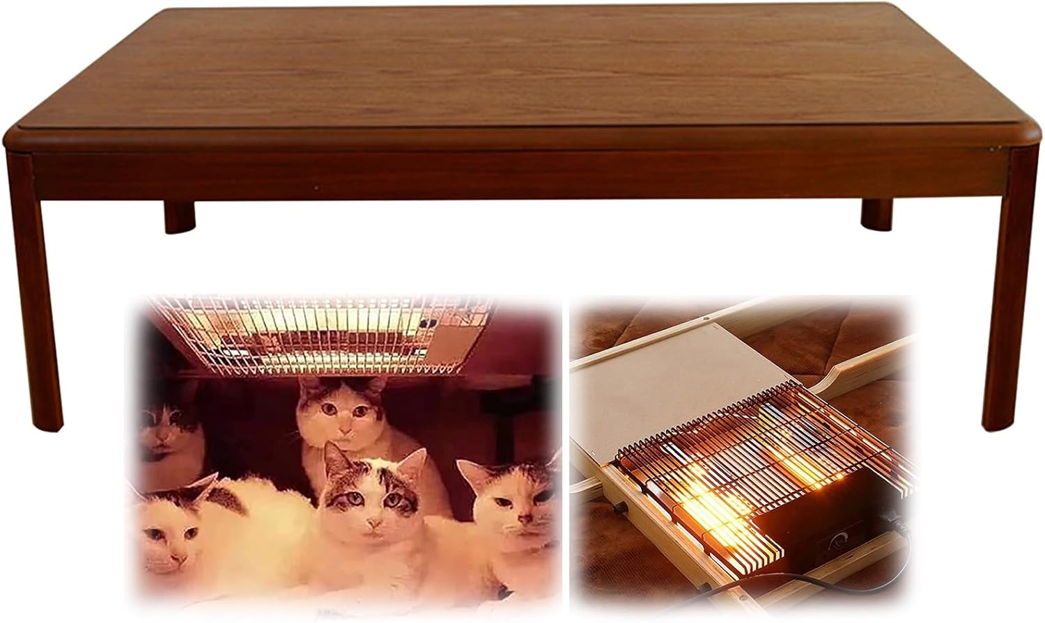 Amazon.com: Japanese Kotatsu Heating Table with Thick Electric Heater ...