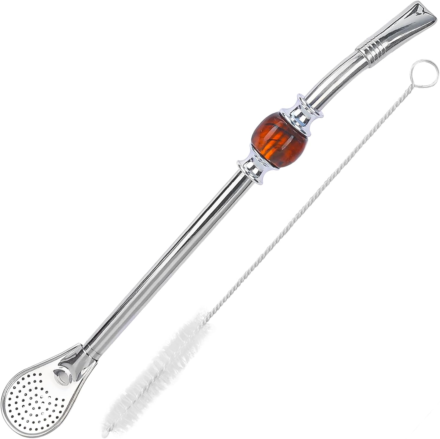 Amazon.com: Mengbaobao Stainless Steel 304 Drinking Spoon Straws Pack ...