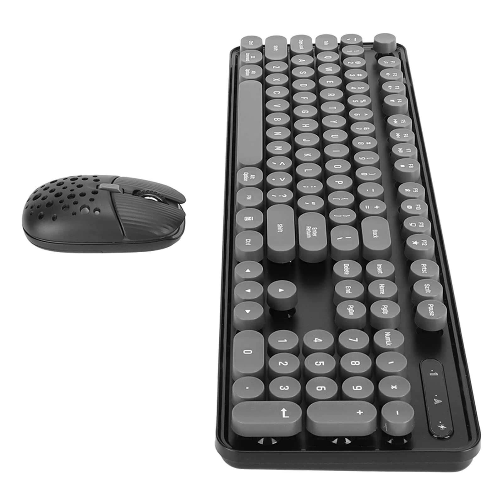 Combo de Teclado y Mouse Inalámbricos, Mouse con Teclado Mecánico Retro ...