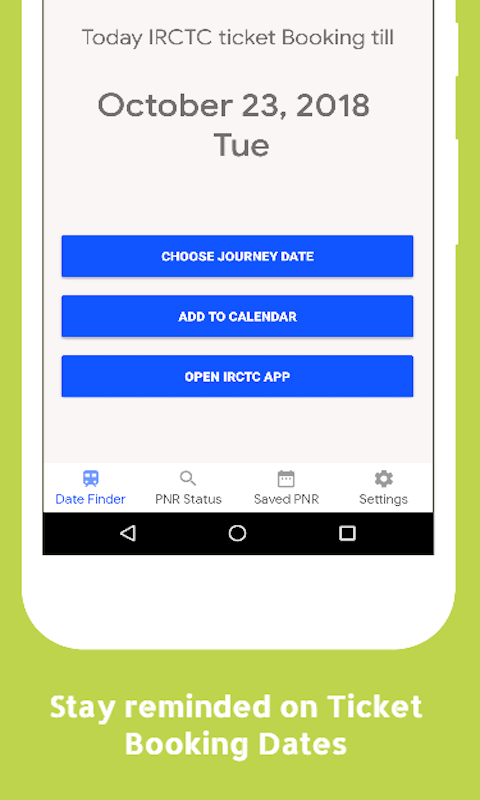 IRCTC Ticket Date Calculator & PNR Status - App on Amazon Appstore