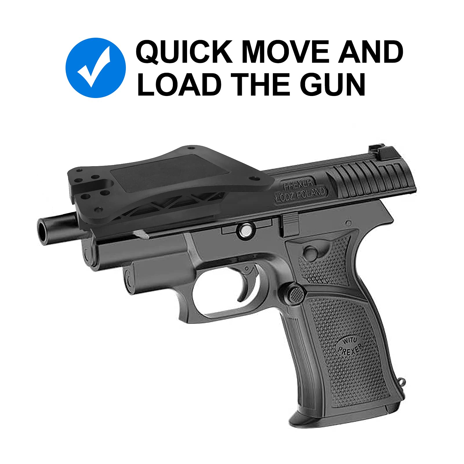 LIRISY Magnetic Gun Mount & Holder, Firearm Holders, 45lb Car Holster ...