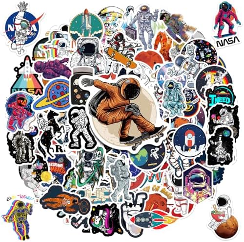 Amazon.com: Space Astronaut Stickers for Kids, 61 PCS Waterproof Space ...
