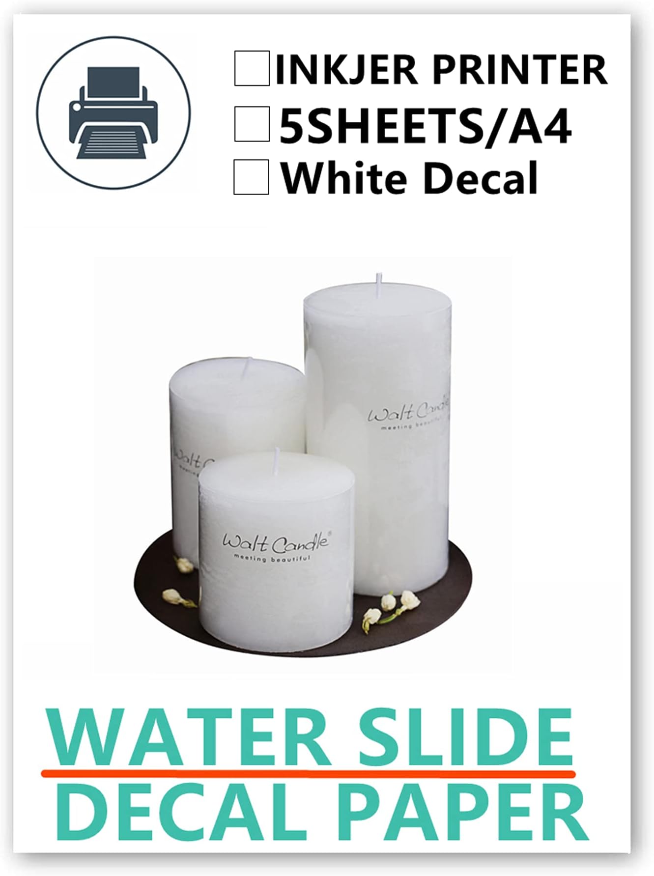 Hayes Paper, Waterslide Decal Paper Inkjet Clear 20 Sheets Premium ...