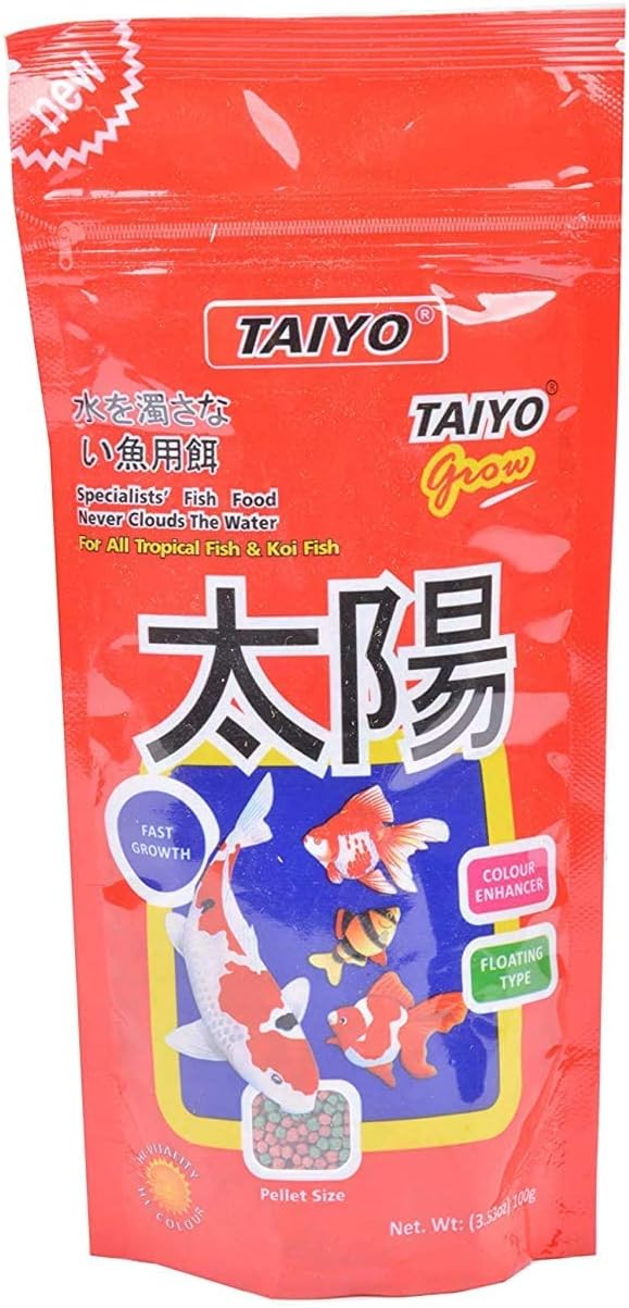 TAIYO Grow Fish Food Pouch, 100 g : Amazon.in: Pet Supplies