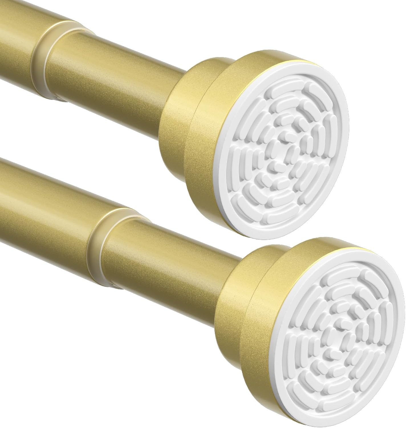 Amazon.com: QINGYUN 2Pack Gold Tension Curtain Rods 31-63 Inches,Spring ...