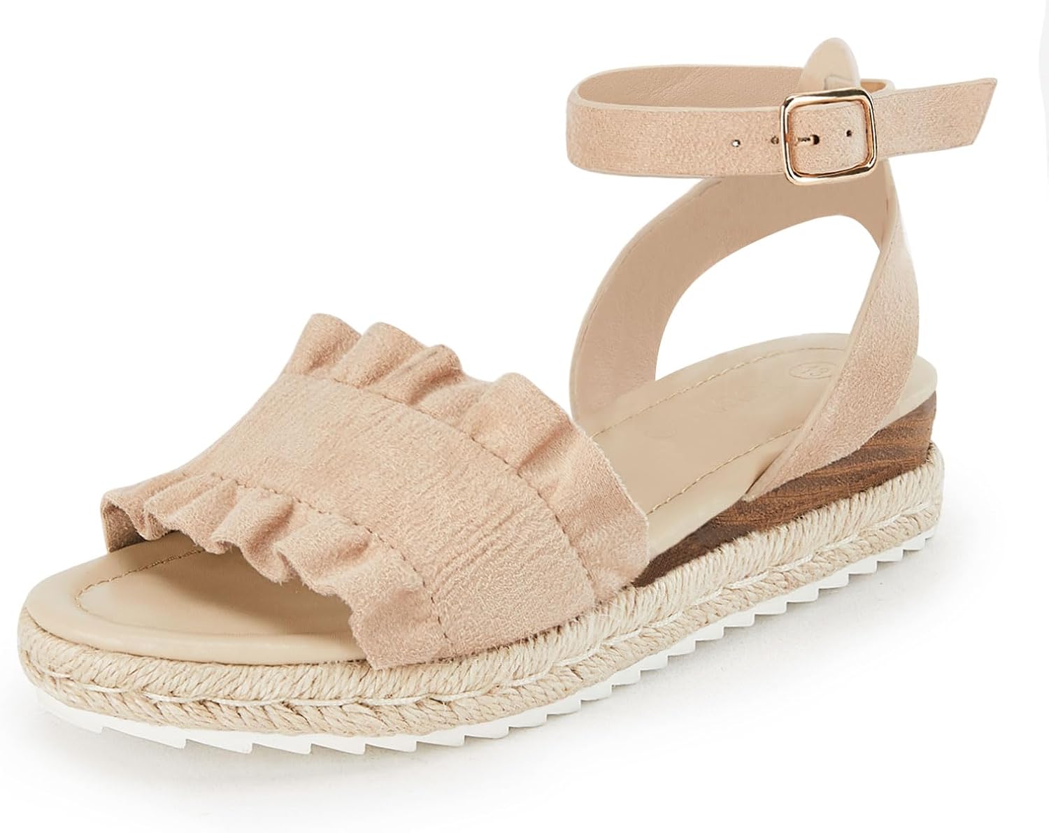 Amazon.com: Coutgo Girls Espadrille Platform Sandals Ruffle Open Toe ...