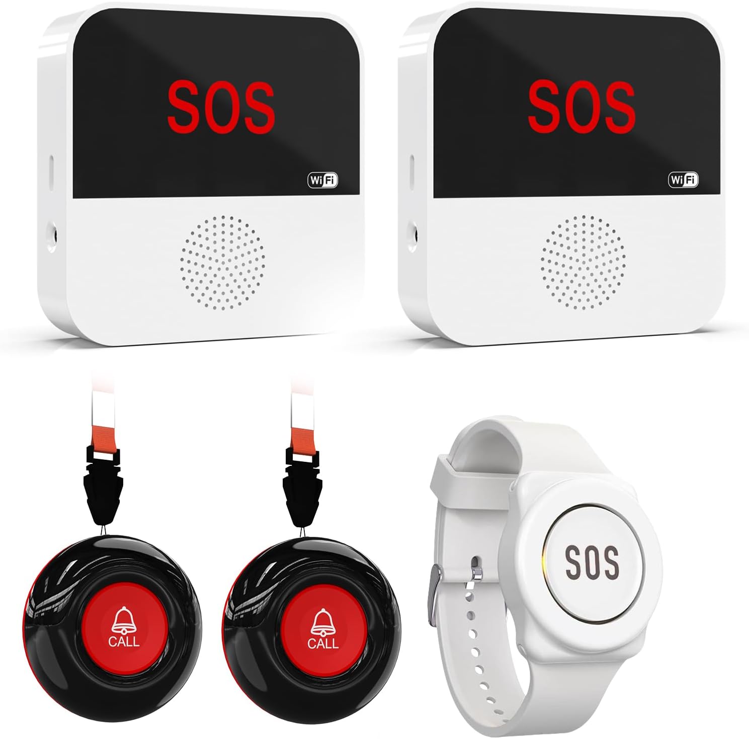 Amazon.com: WiFi Wireless Caregiver Pager Call Button System Emergency ...