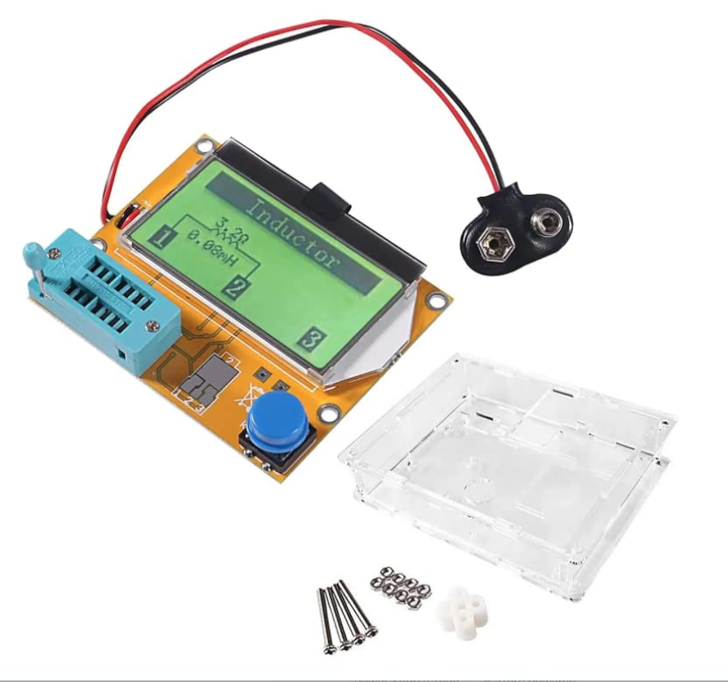 ALMOCN LCR-T4 Mega328 Transistor Tester Resistenza Capacità Diodo ...