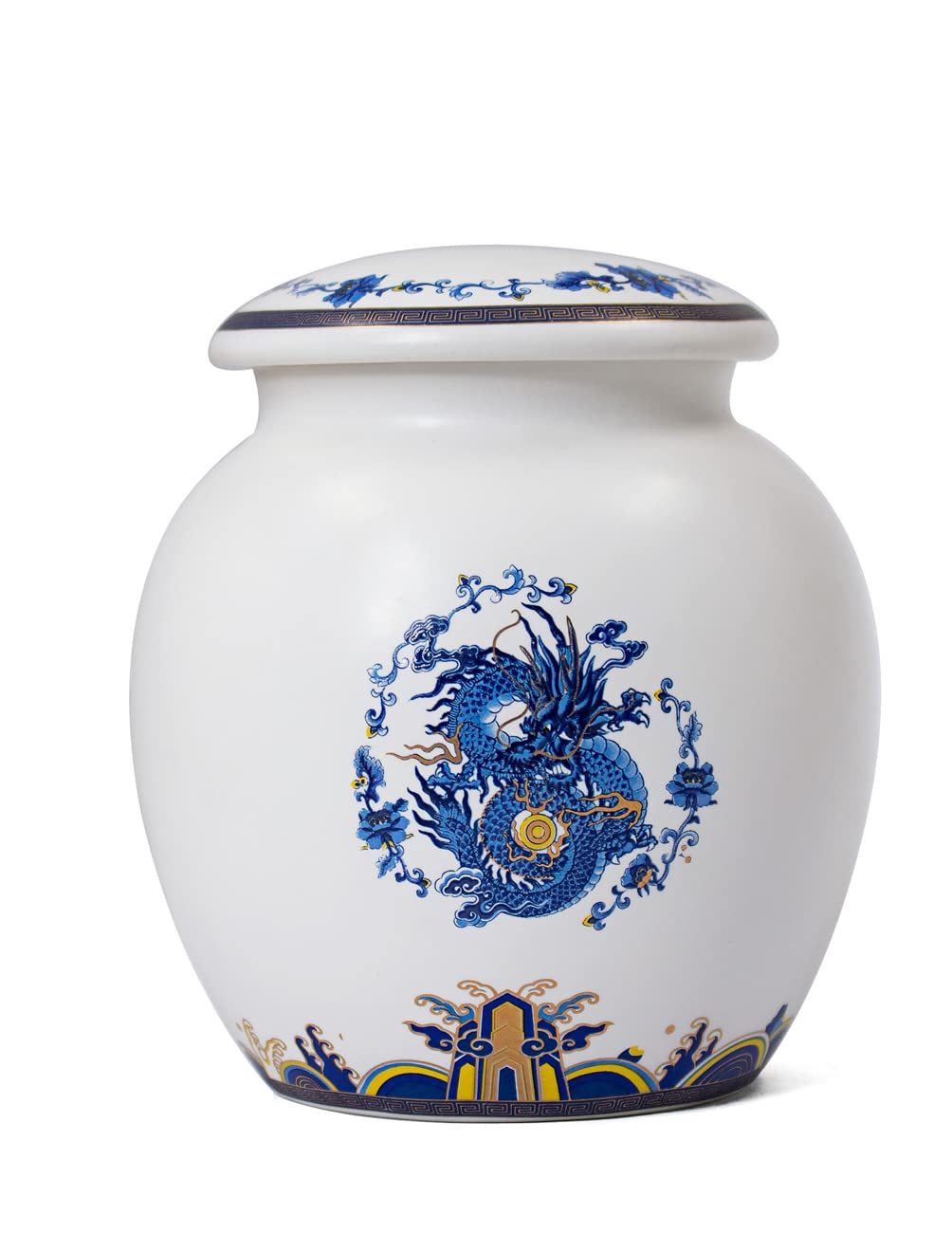 Amazon.com: Dahlia White Porcelain Tea Canister for Loose Tea, Airtight ...