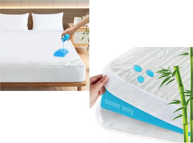 Amazon.com: Mattress Topper Cover Protector Queen Size 3 Inch ...