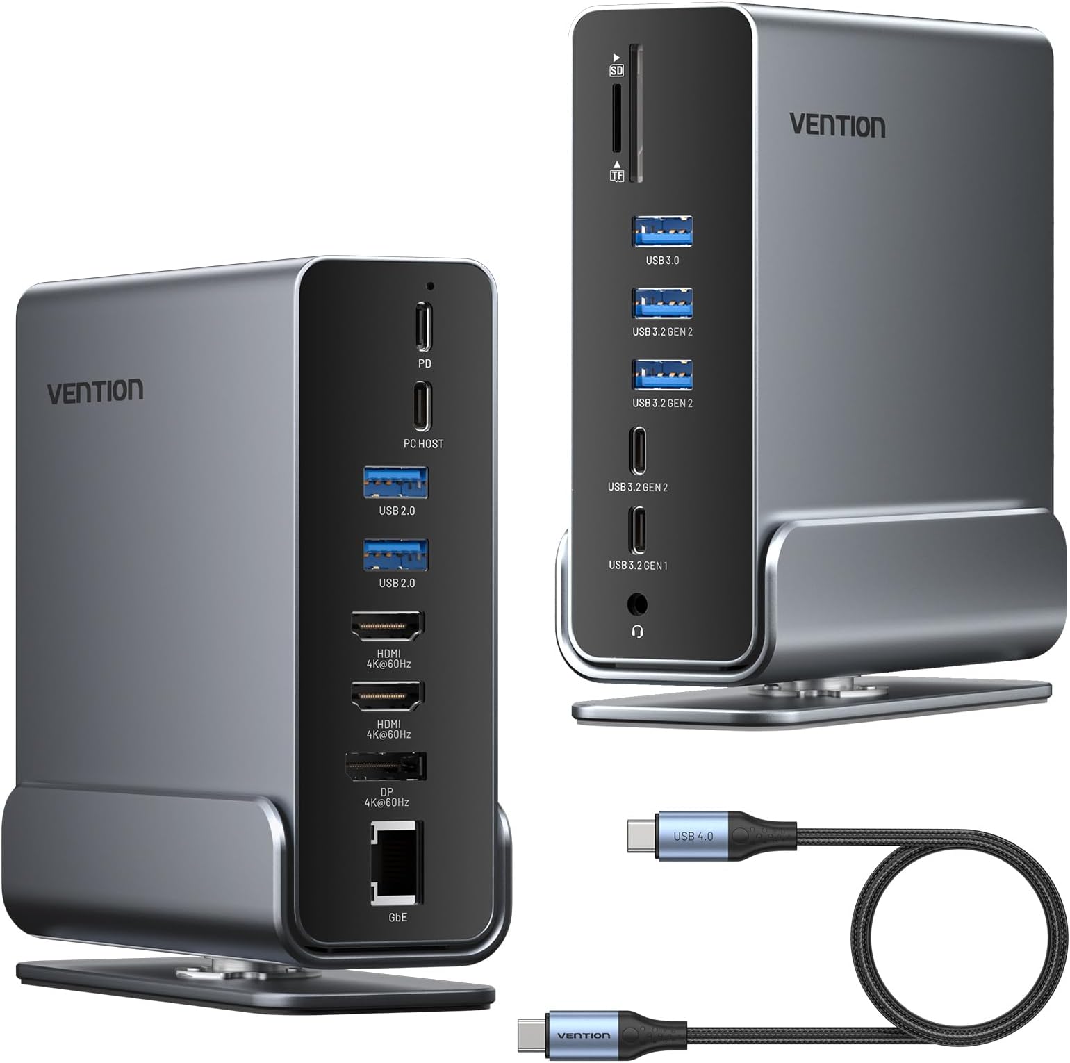 VENTION Docking Station Dual Monitor 15-in-1 Triple Display USB C ...
