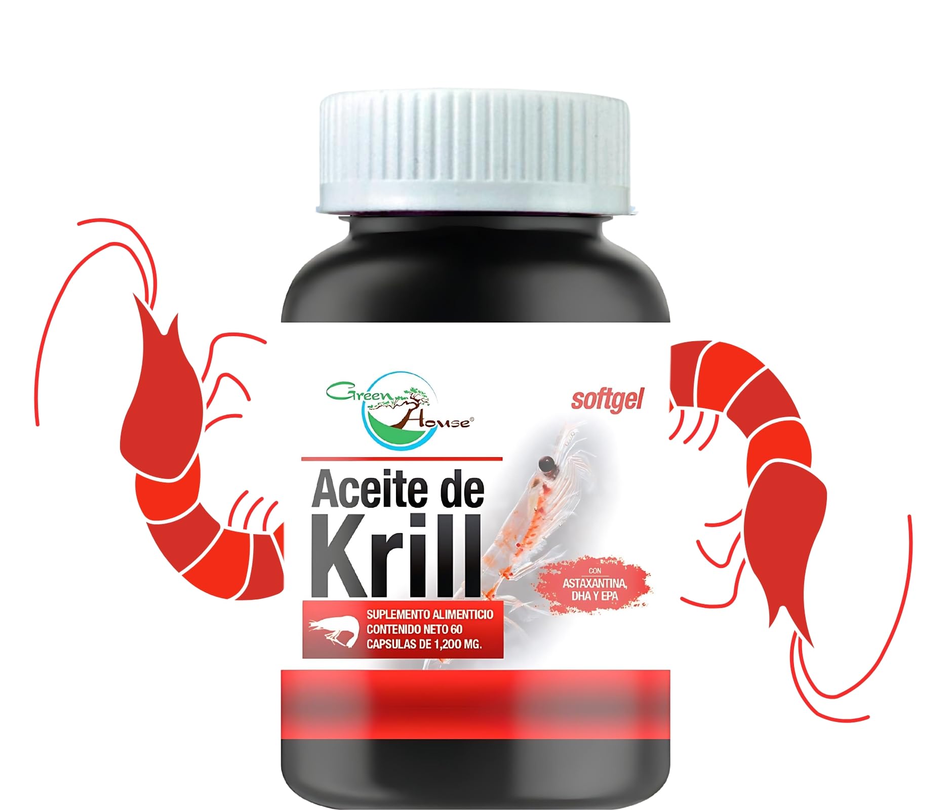 Aceite de Krill 60 cápsulas 1200 mg | Ingredientes naturales ...