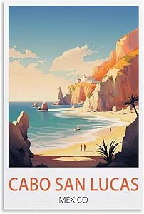 Amazon.com: ZipcOm Cabo San Lucas Mexico Vintage Travel Poster ...