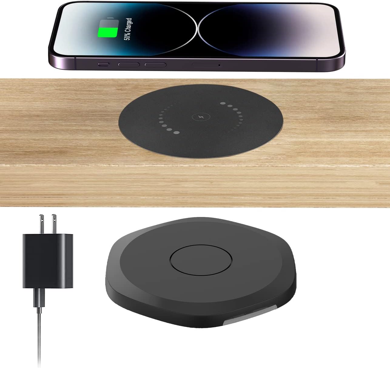 Amazon.com: JiffyPoint Invisible Wireless Charger Under Desk, Long ...