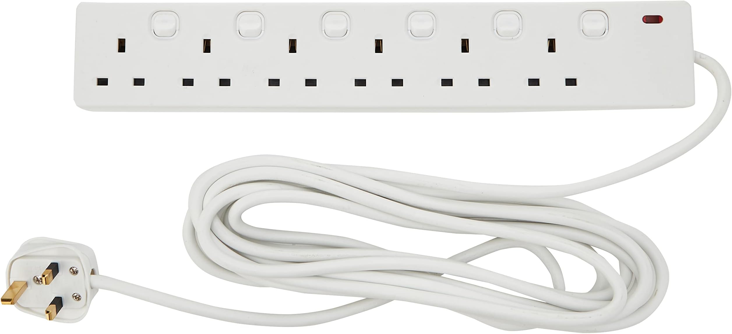 Pro Elec plpl12947 5 m 6 Gang Individually Switched Extension Lead ...