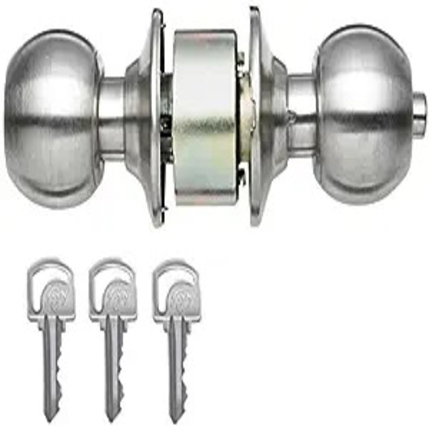 Dorset Cylindrical Door Lock with 3 Keys - 60 mm Cylinder Door Lock for ...