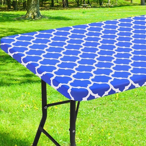 Amazon.com : smiry Rectangle Tablecloth, Waterproof Elastic Fitted ...