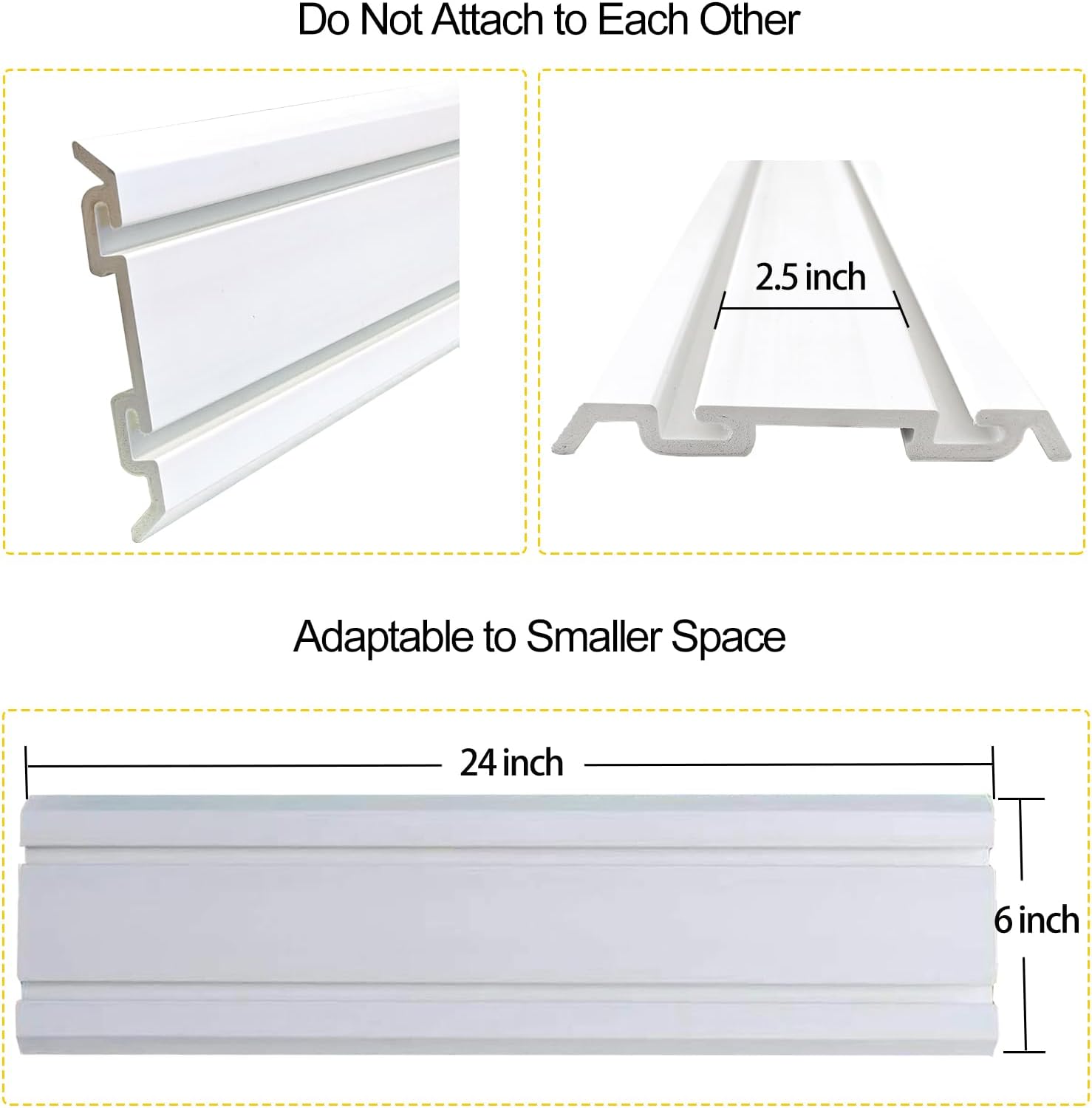 Slatwall Panels 6 H x 24 L, Garage Slat Wall, PVC Slat Wall Paneling ...
