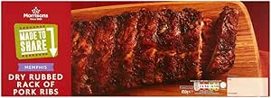 Morrisons Made to Share Memphis Dry Rubbed Rack of Pork Ribs, 450 g ...