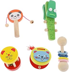 Amazon.co.jp: SKISUNO 5pcs Castanet Set Castanet Clapper Rhythm Toys ...