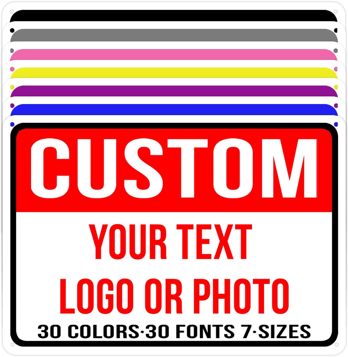 Amazon.com : Bulk Custom Signs Outdoor Metal Make Your Text, Logo ...