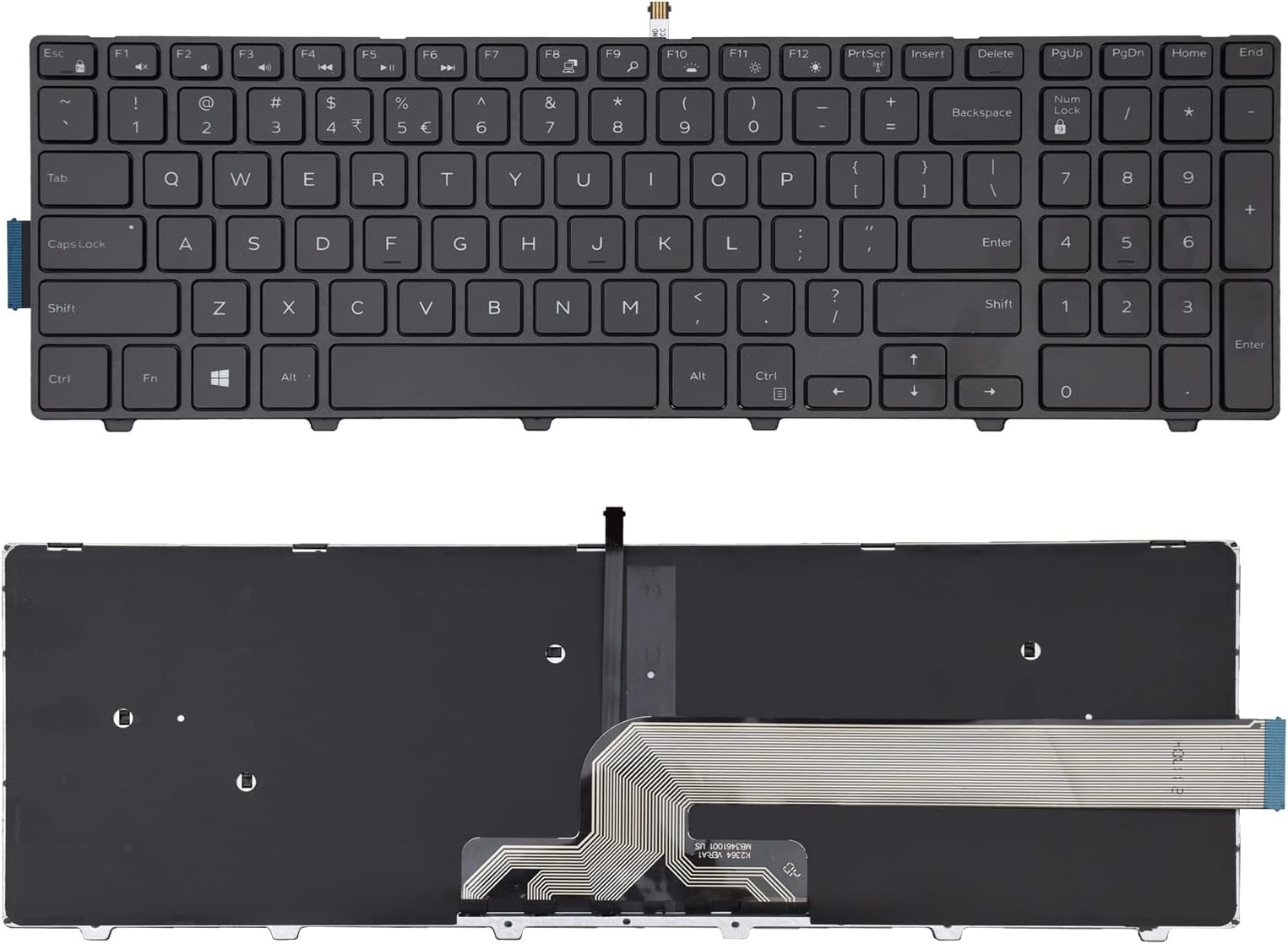 Amazon.com: SUNMALL Replacement Keyboard Compatible with Dell Inspiron ...