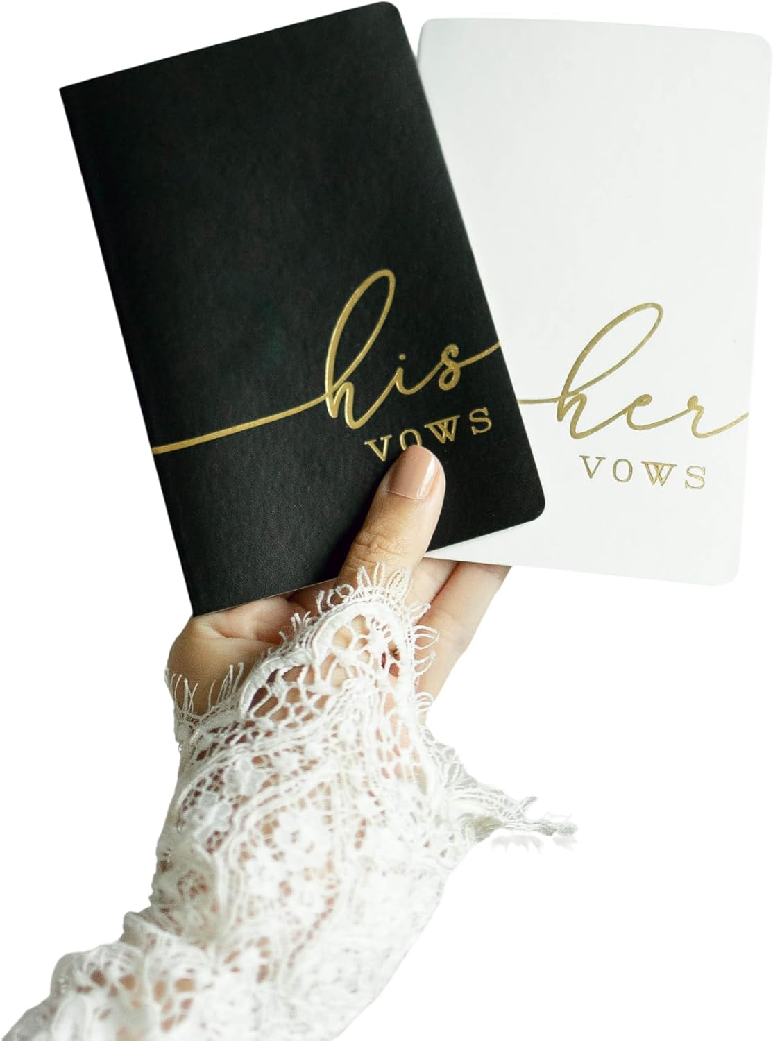 Amazon.com: Luxurious Leather Vow Book with Gold Foil Lettering | Vow ...