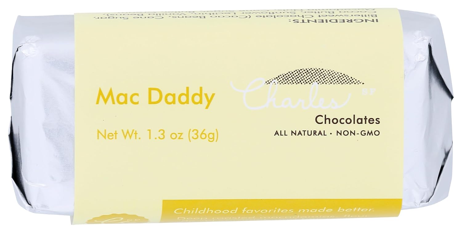 Amazon.com : Charles Chocolates Mac Daddy Chocolate, 1.3 OZ : Grocery ...