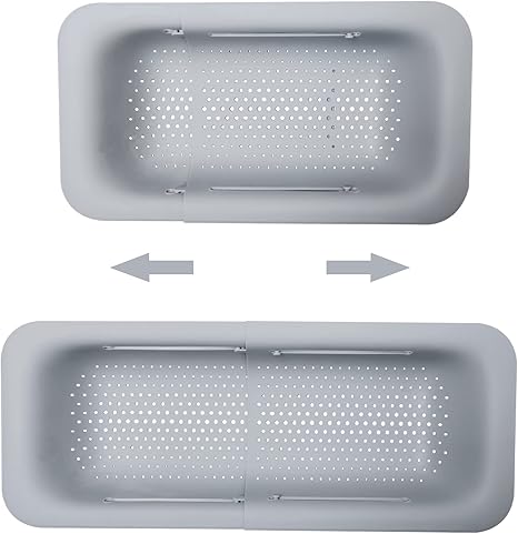 Amazon.com: Collapsible Colander Over the Sink Drain Strainer Basket ...