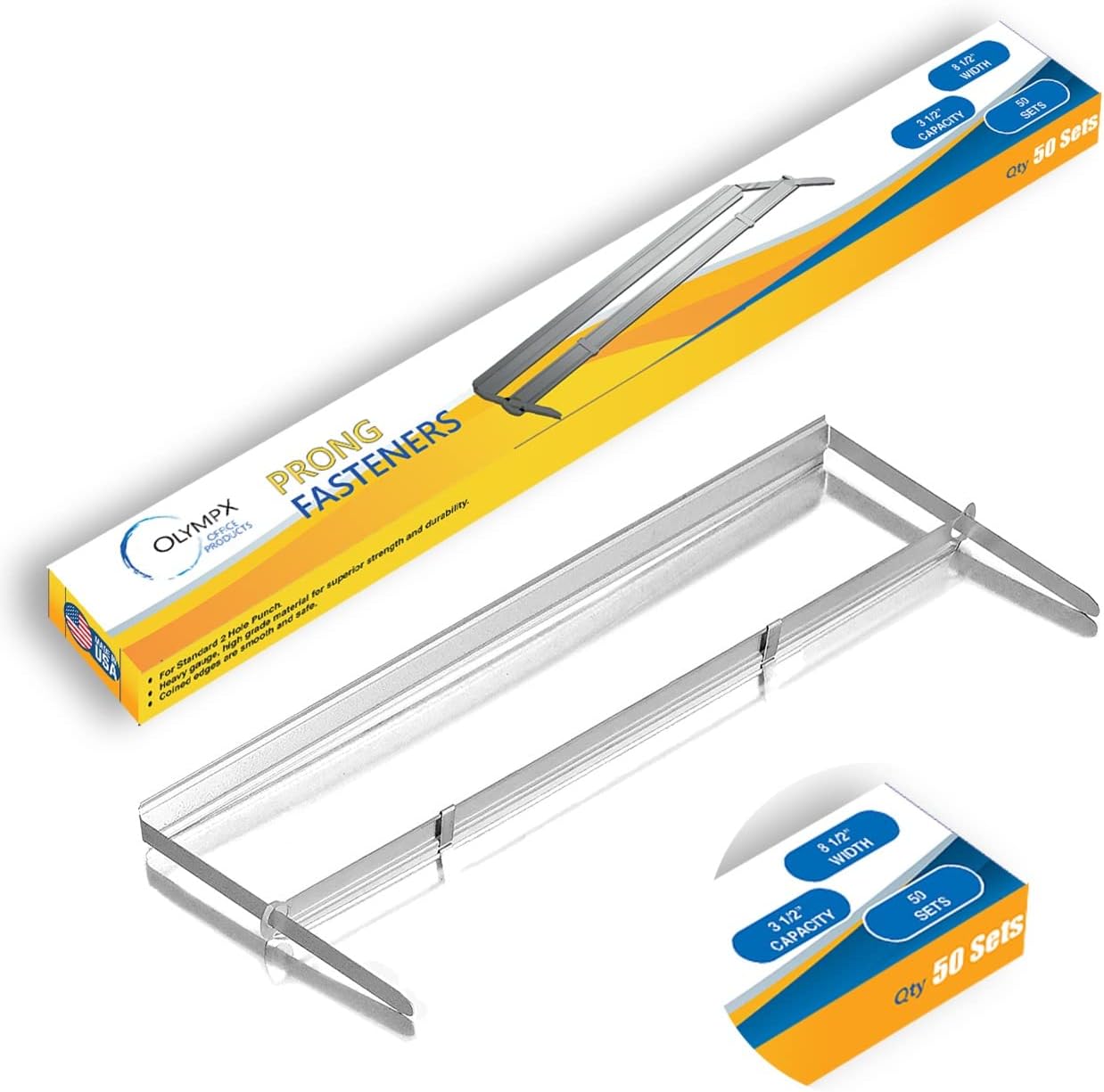 Amazon.com : OLYMPX 100 Pcs of 2” Capacity Economy Self Adhesive Prong ...