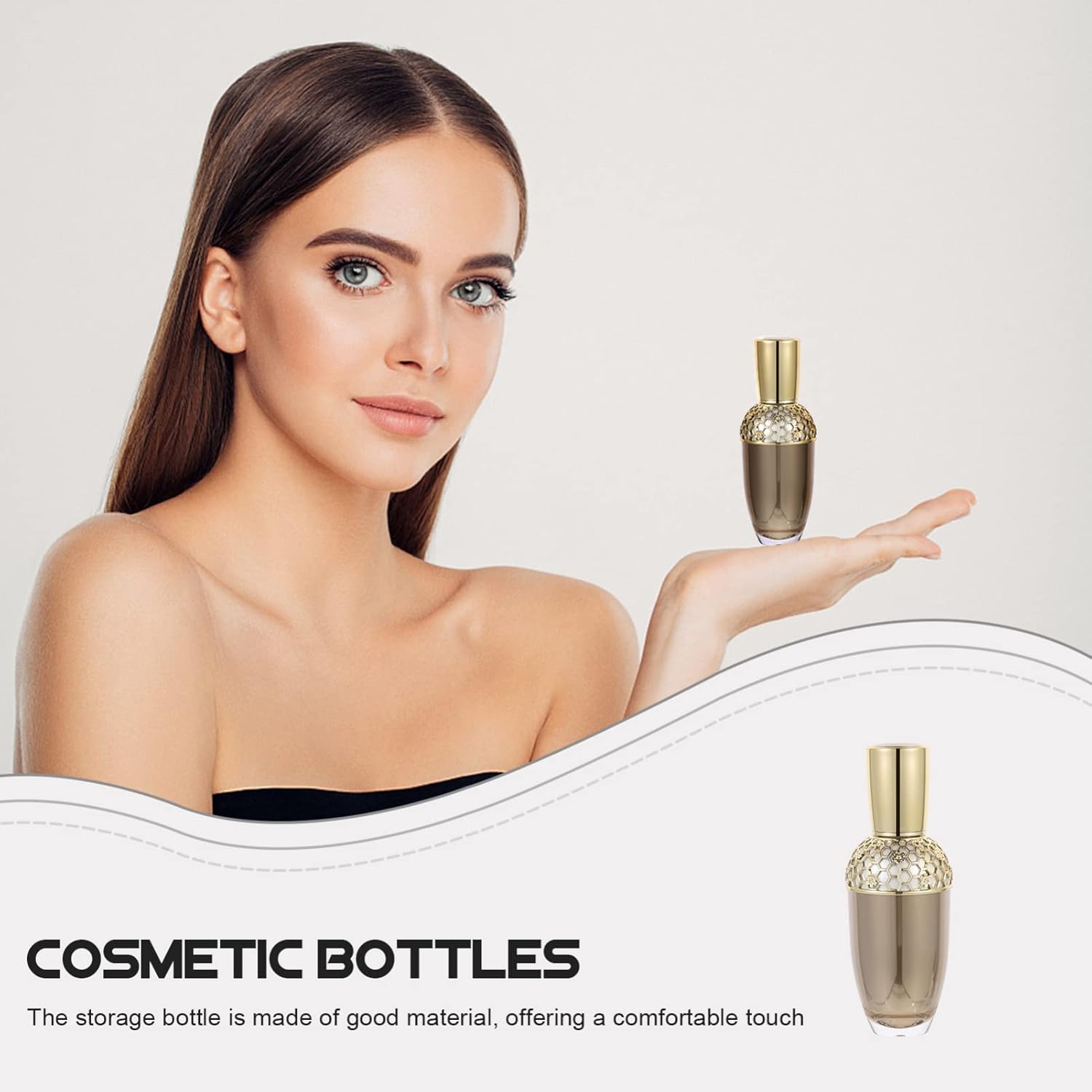 OSALADI Recipientes vacíos de acrílico rellenables 1 paquete de ...