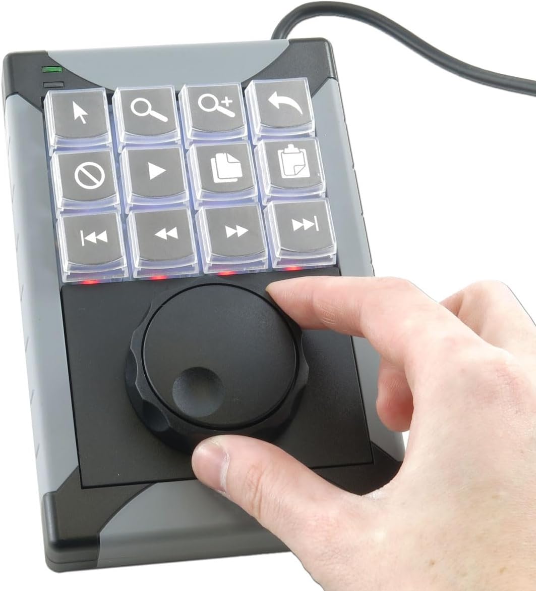 X-keys USB Programmable Keyboard with Jog & Shuttle Control (12 Key, XK ...