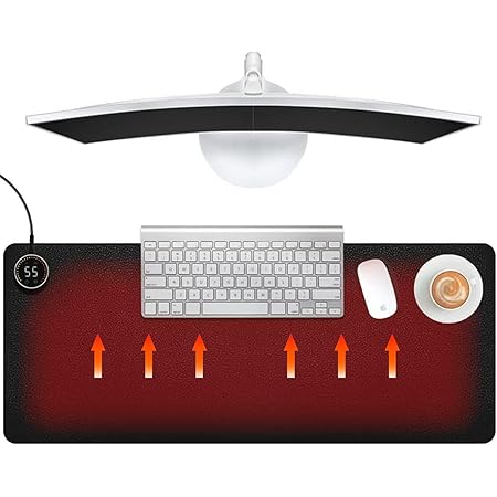Amazon.com : Warm Desk Pad, Warm Mouse Mat with Digital Display ...