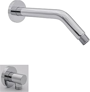 Aquaiaw Shower Arm and Wall Supply Elbow Bundle, 8 inch Shower Arm ...