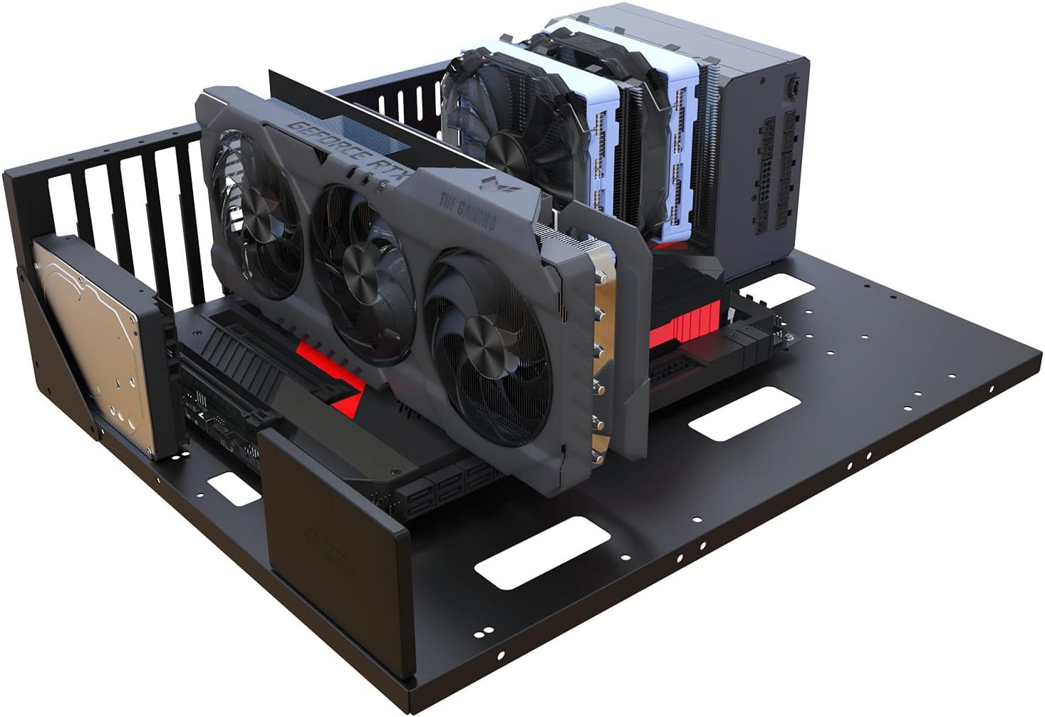 Amazon.com: KCMconmey ATX PC DIY Open Air Frame Case, ATX mATX Mini ITX ...