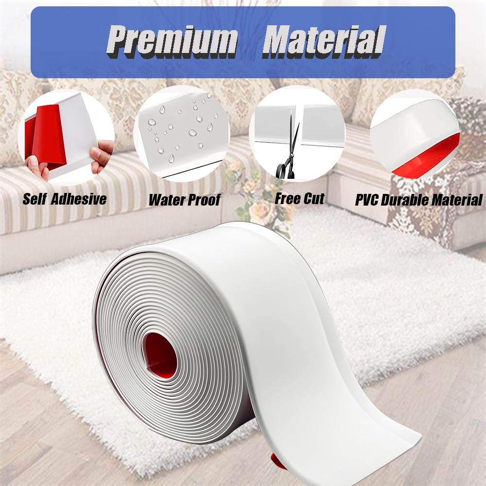 Snapklik.com : Youyis Vinyl Wall Base Baseboard Molding Trim 4 ...