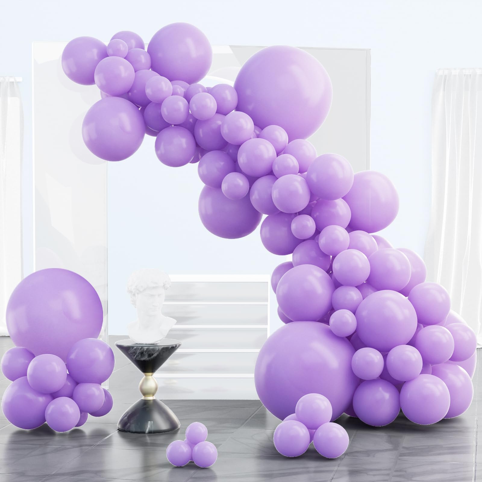 Amazon.com: PartyWoo Lavender Balloons 85 pcs Purple Balloons Light ...
