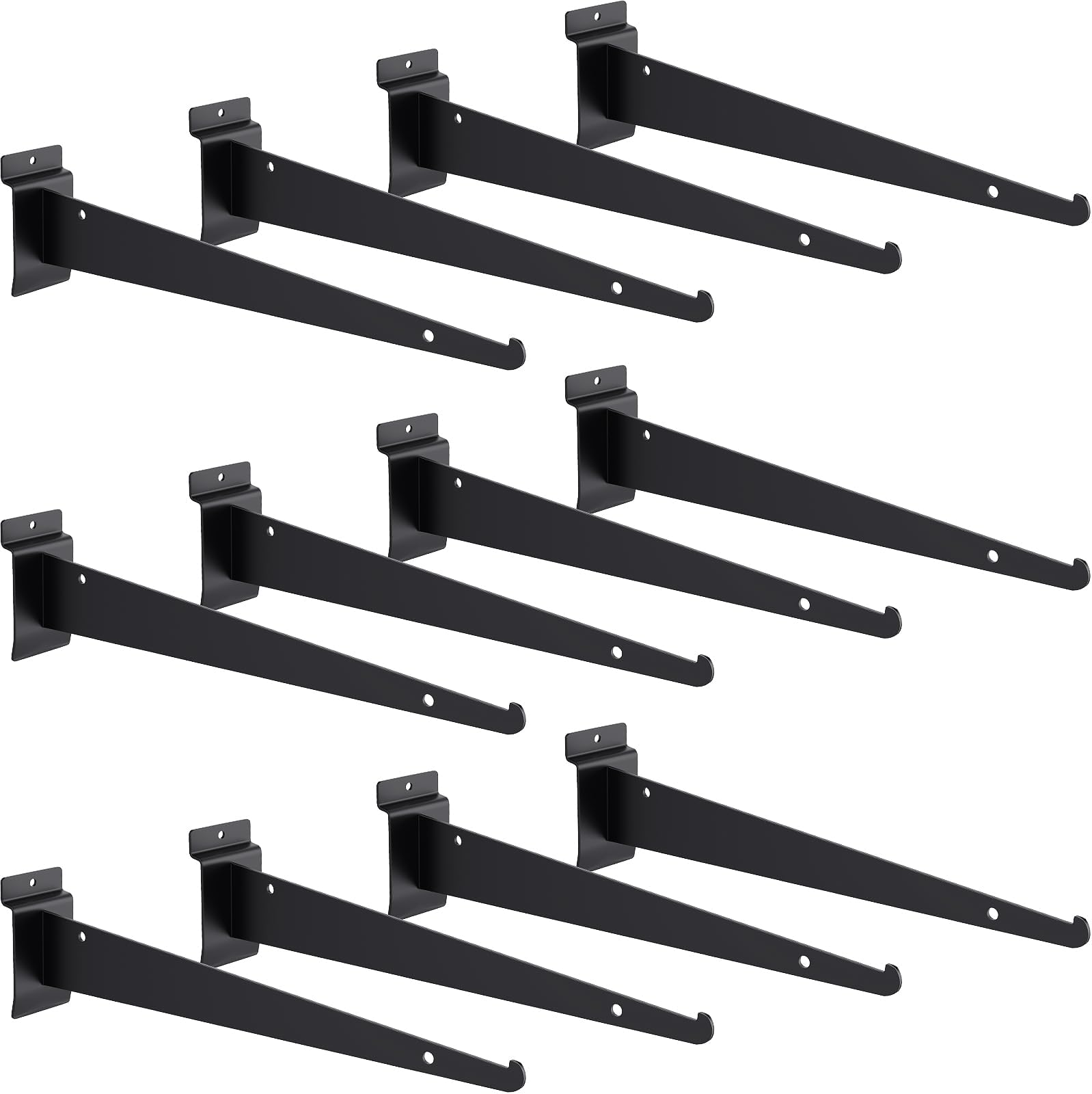Amazon.com: 12 Pcs 12 Inches Slatwall Shelf Bracket, Black Knife Shelf ...