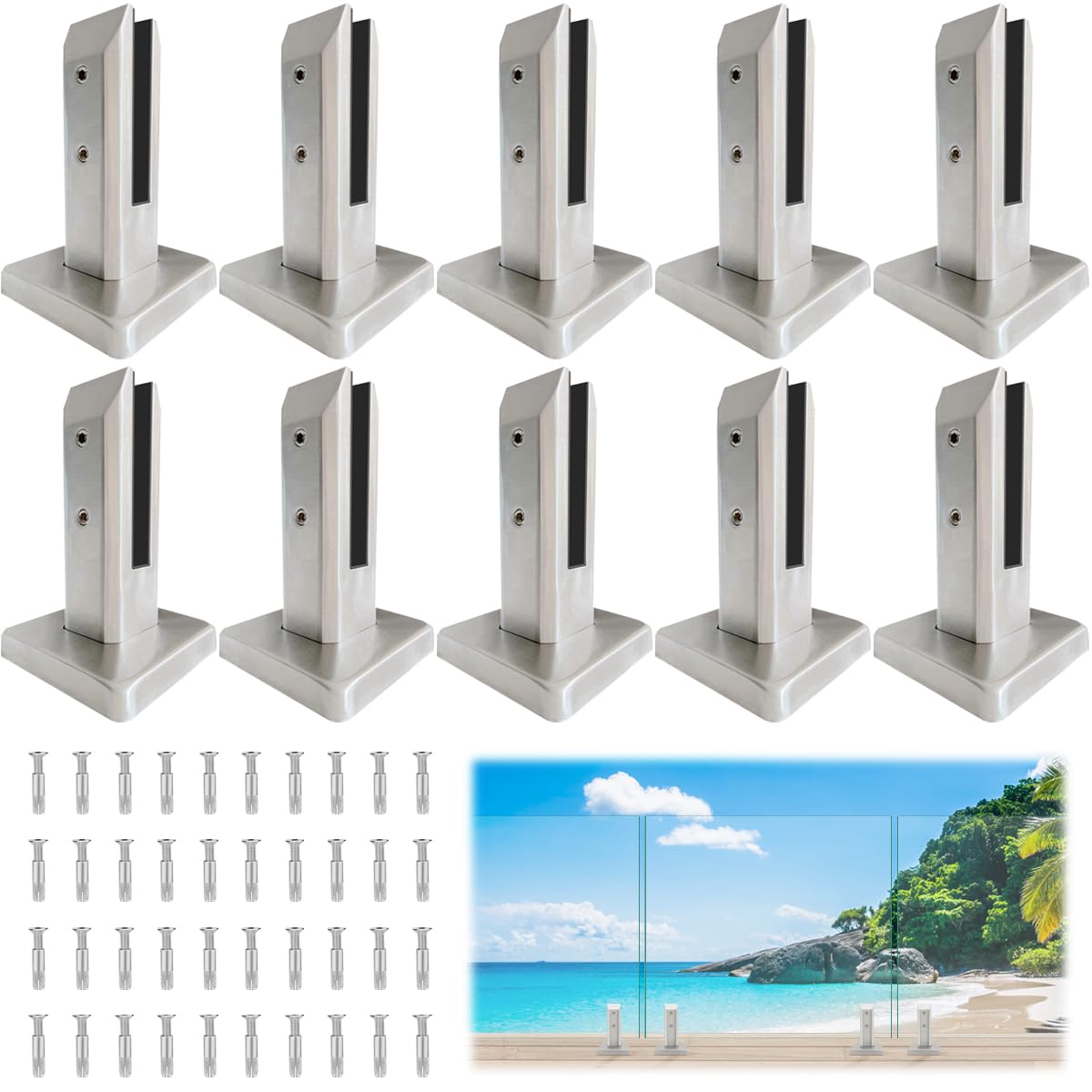 LukLoy Marine Grade 2205 Stainless Steel Glass Pool Fence Spigot ...