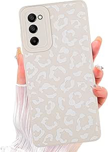 Amazon.com: ZIYE Galaxy S20 FE Case White Leopard Pattern Phone Case with Camera Protection,Soft ...