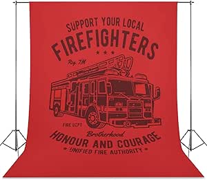 Amazon.com : Firefighters Backdrop Photo Booth Background for ...