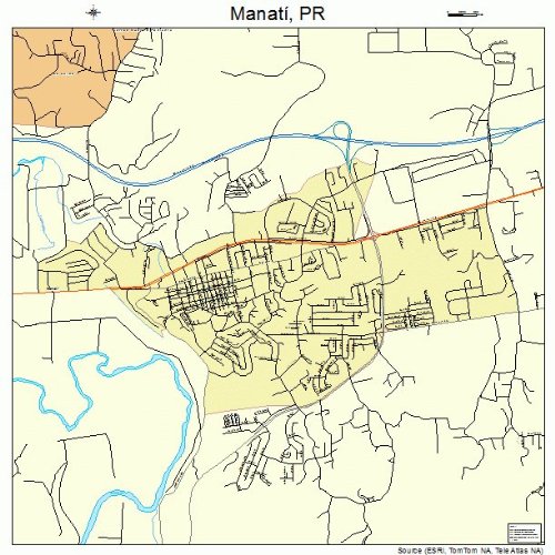 Amazon.com: Large Street & Road Map of Manati, Puerto Rico PR - Atlas ...