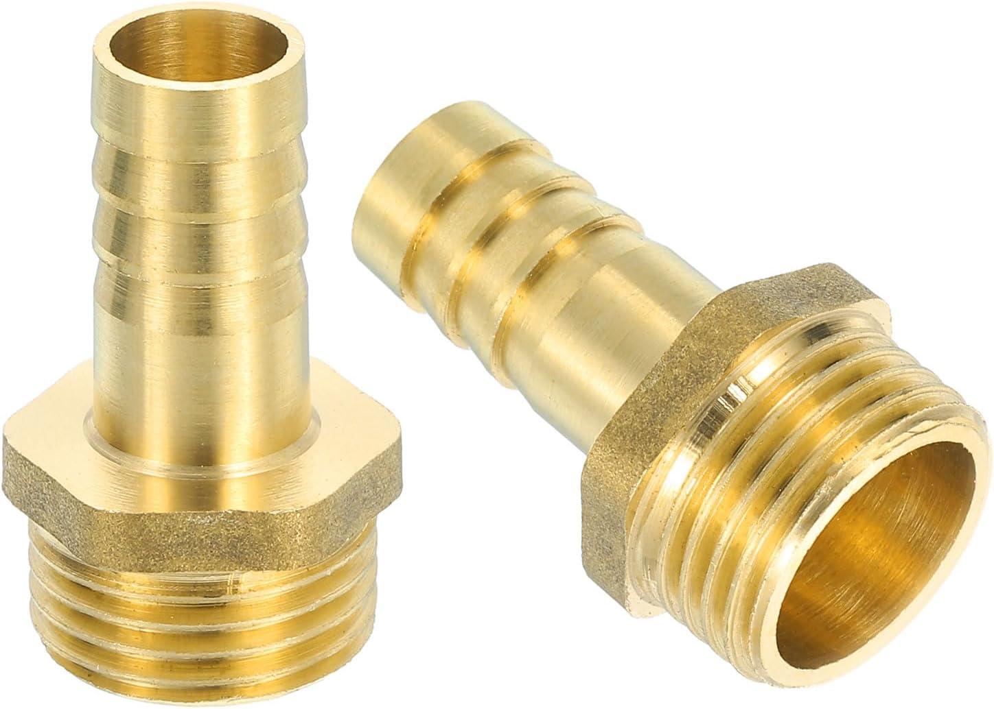 Amazon.com: uxcell 4 Pcs Brass Hose Barb Fitting, 1/2" Barb x G 1/2 ...