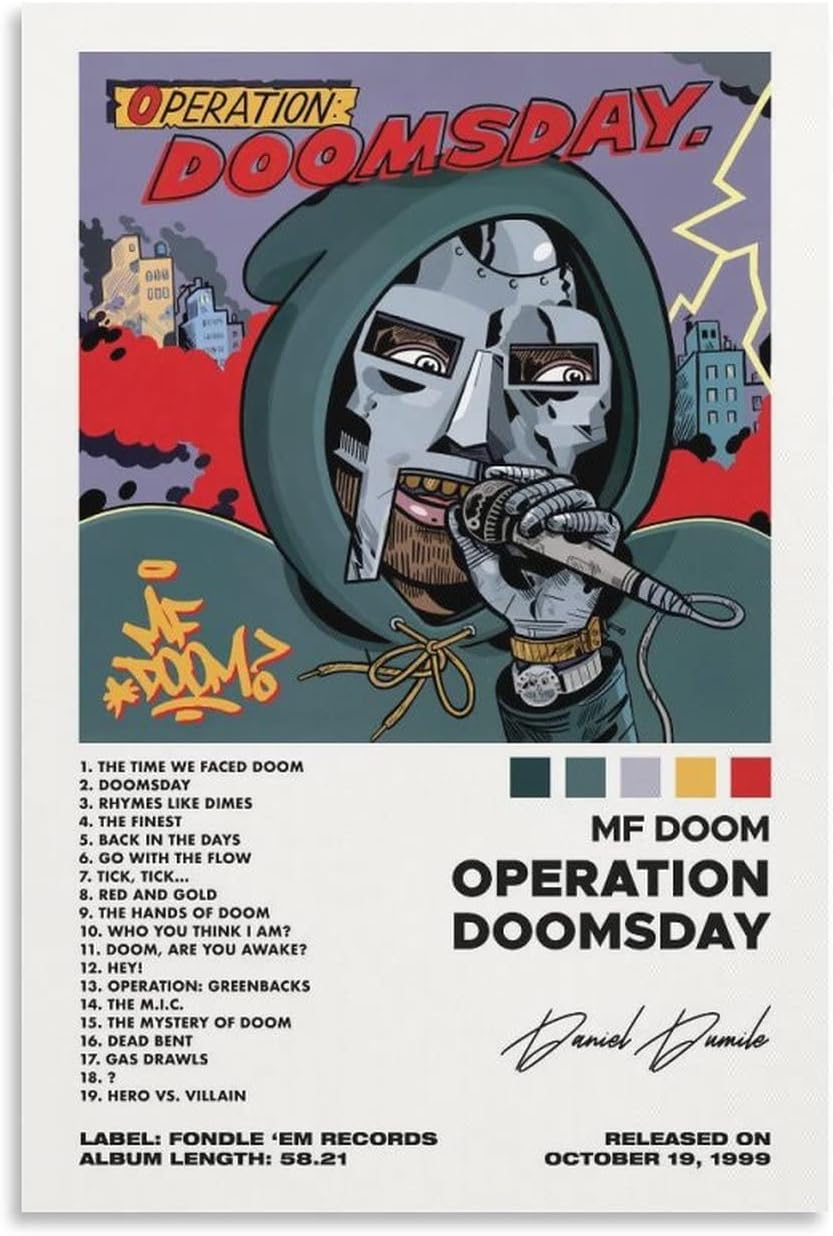 Buy AJUHA Mf Doom Operation Doomsday Poster for Aesthetic Room Decor ...