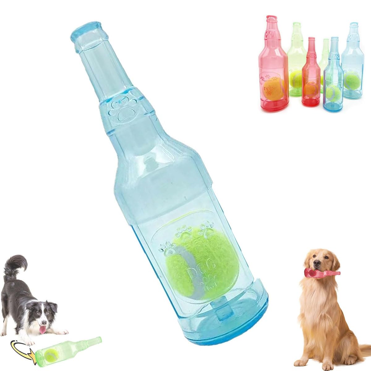 Pet Supplies : LELEBEAR Zentric Crunch Play Bottle Toy, Crunchnplay ...