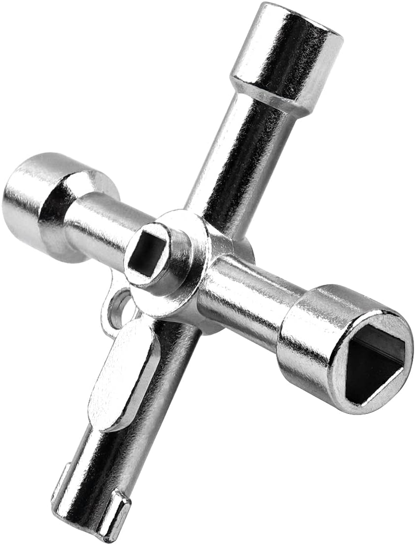 Antrader Silver 4-Way Multi-Functional Utilities Key Triangle/Square ...