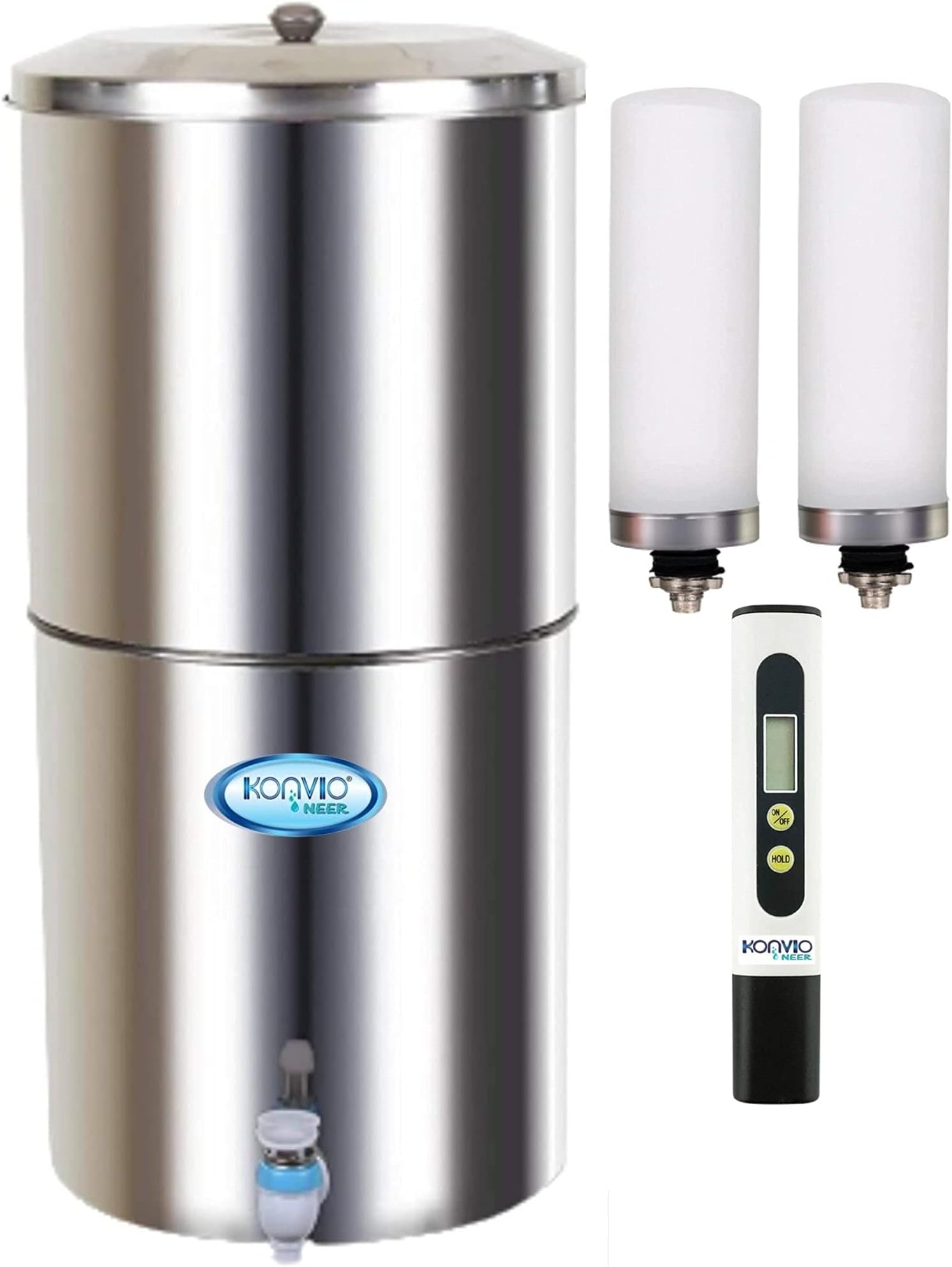 Pristine Stainless Steel Water Filter with 3 Ceramic Candles | Purifier ...