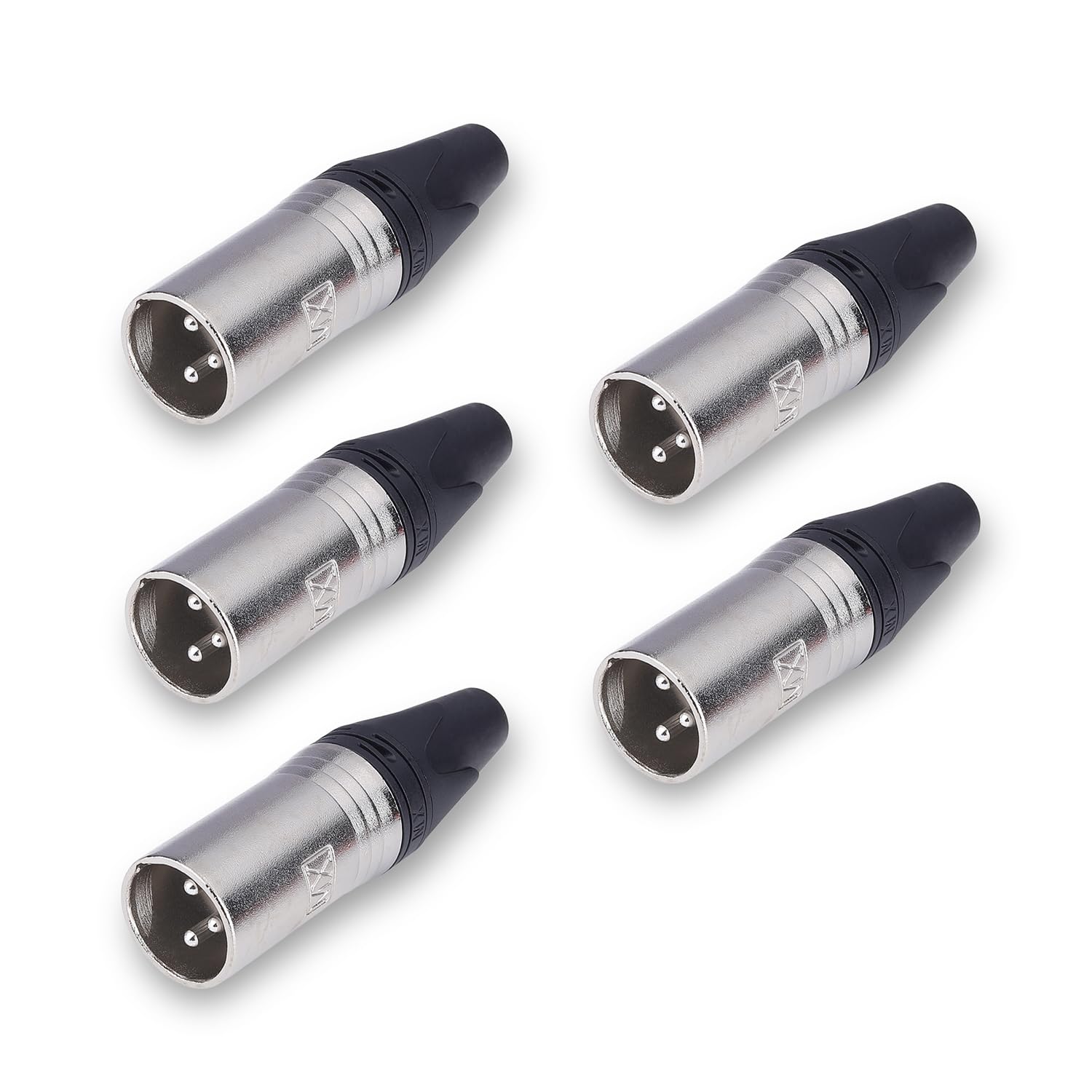 MX XLR 3 PIN MIC Male Microphone Adapter Connector Fully Gold Plated ...