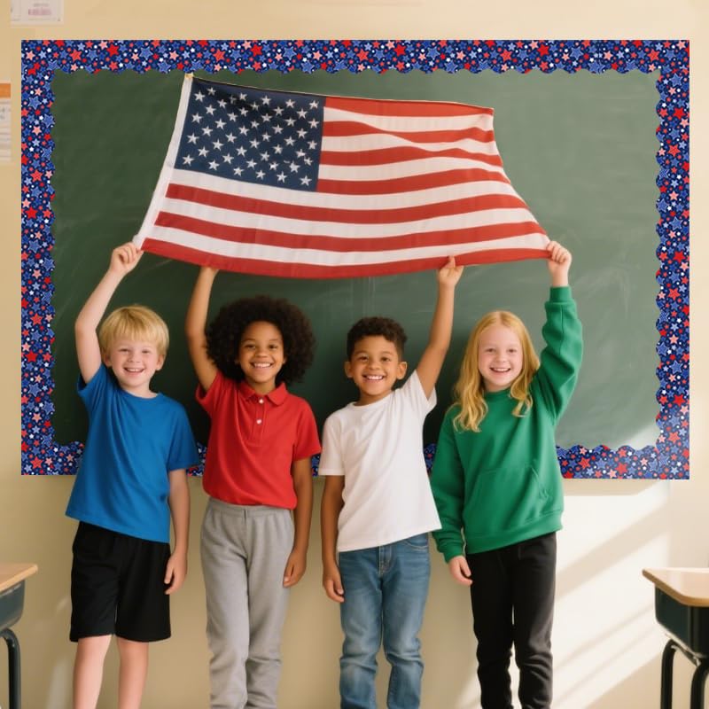 Snapklik.com : 32.8 Feet Patriotic Bulletin Board Borders, 4th Of July ...